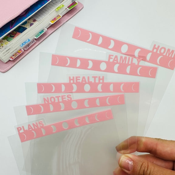 Moon Phase Border Dividers - SIDE TABS – TypeAforAlexa