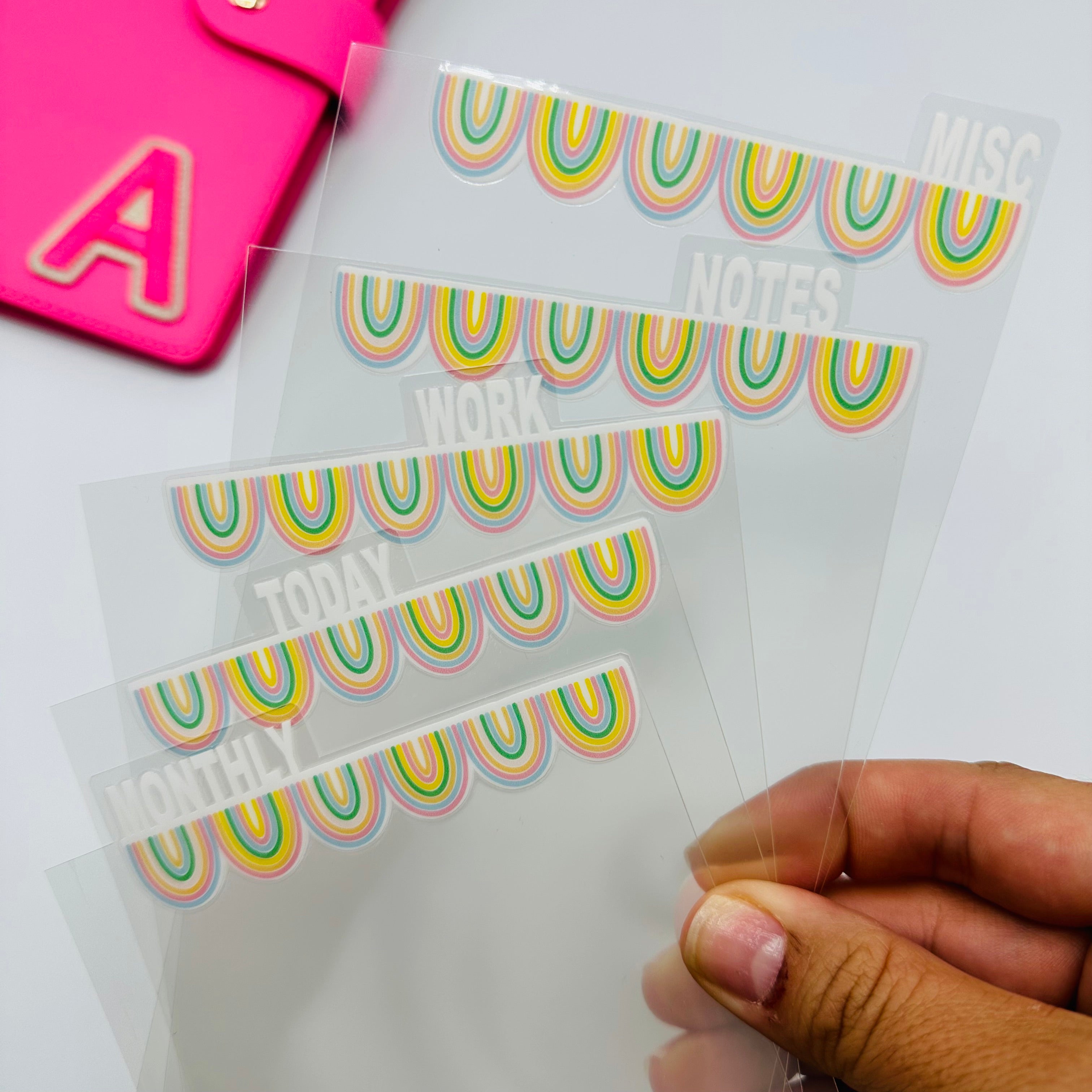 Rainbow Border Dividers - TOP TABS – TypeAforAlexa