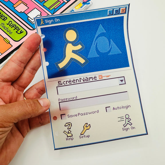 AIM Login Screen Vellum Dashboard – TypeAforAlexa