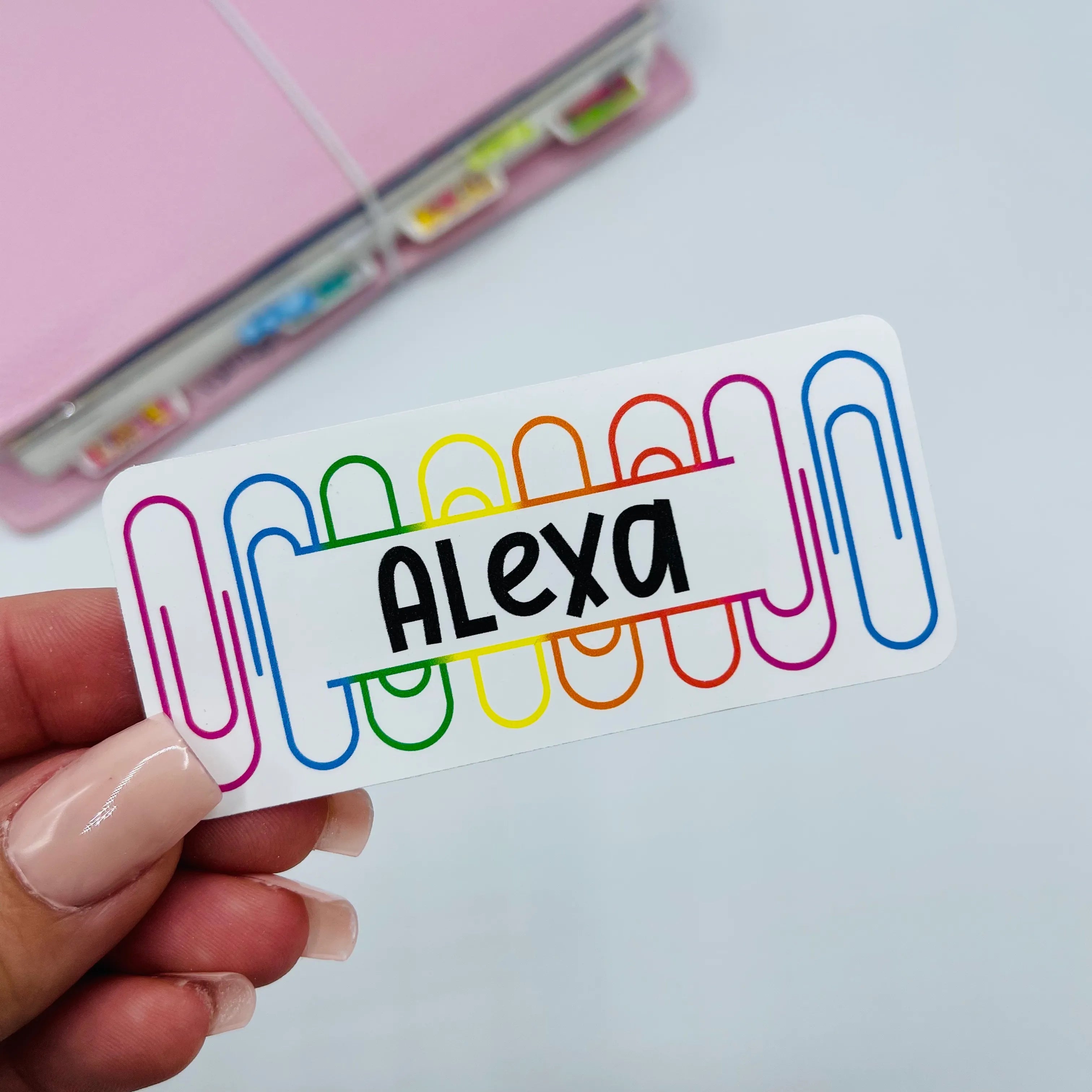 Custom Paperclip Vinyl Sticker – TypeAforAlexa